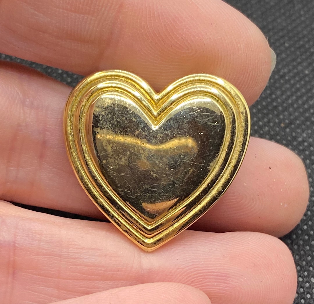 Vintage Heart Pin - Etsy