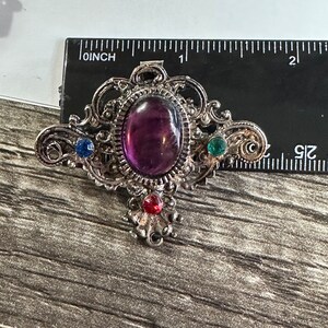 Vintage Renaissance Royal Style Rhinestone Pin or Pendant Made in ...