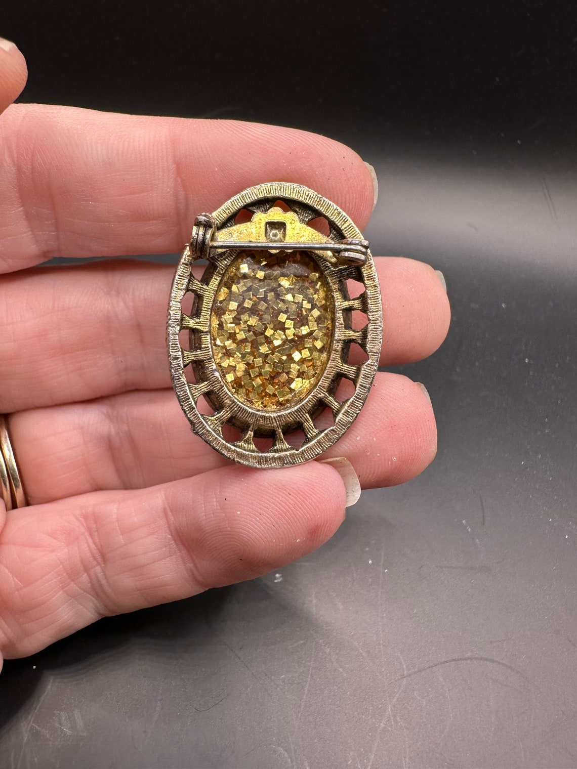 Vintage Renaissance Royal Stone Pin - Etsy