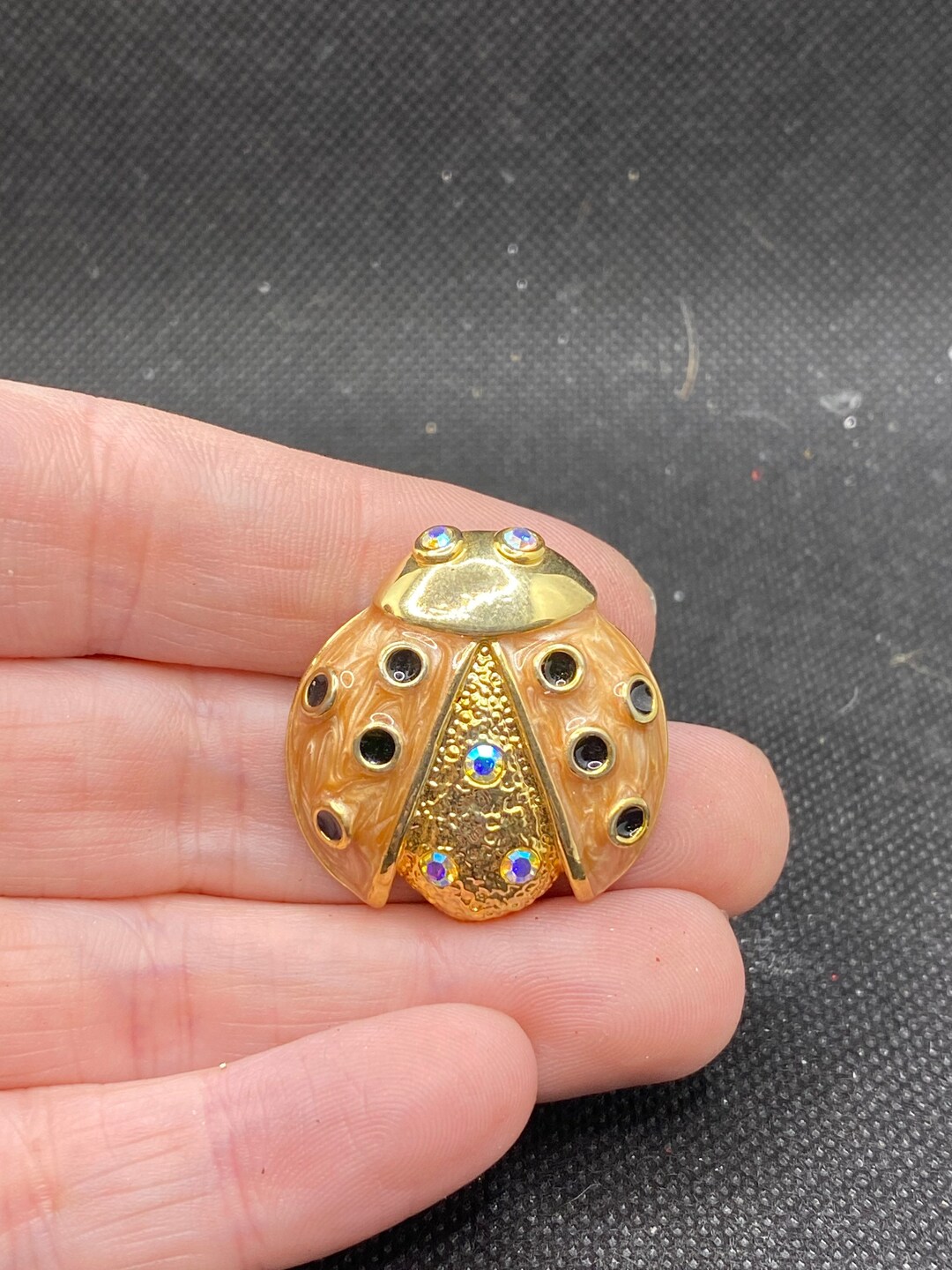 Vintage Ladybug Pin - Etsy