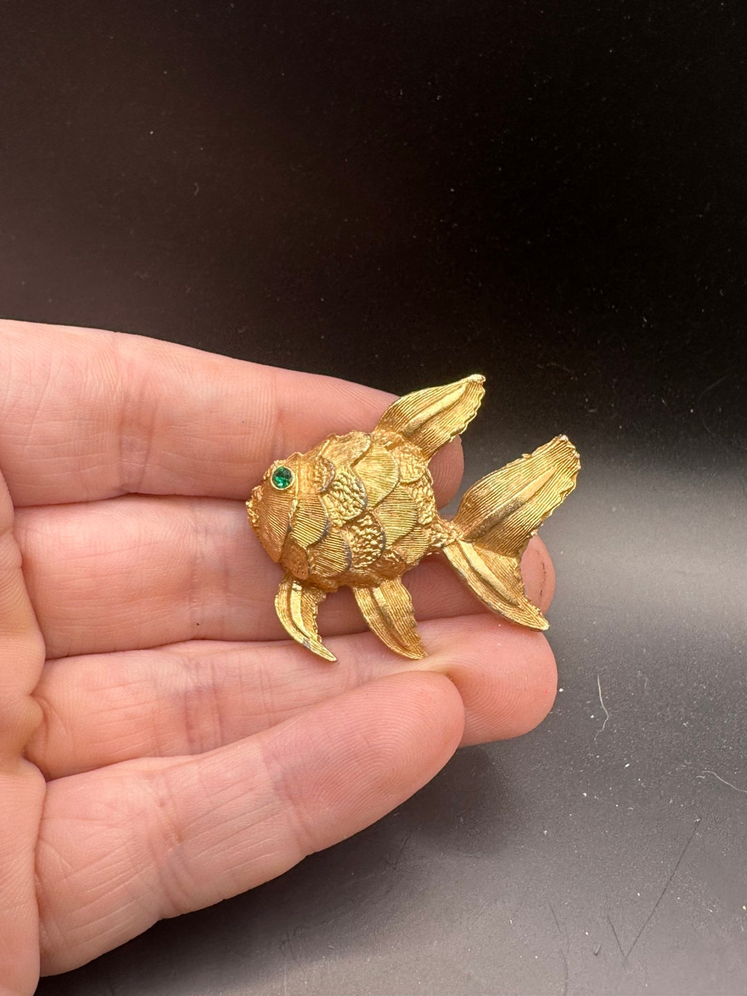 Vintage Angel Fish Goldfish Pin - Etsy