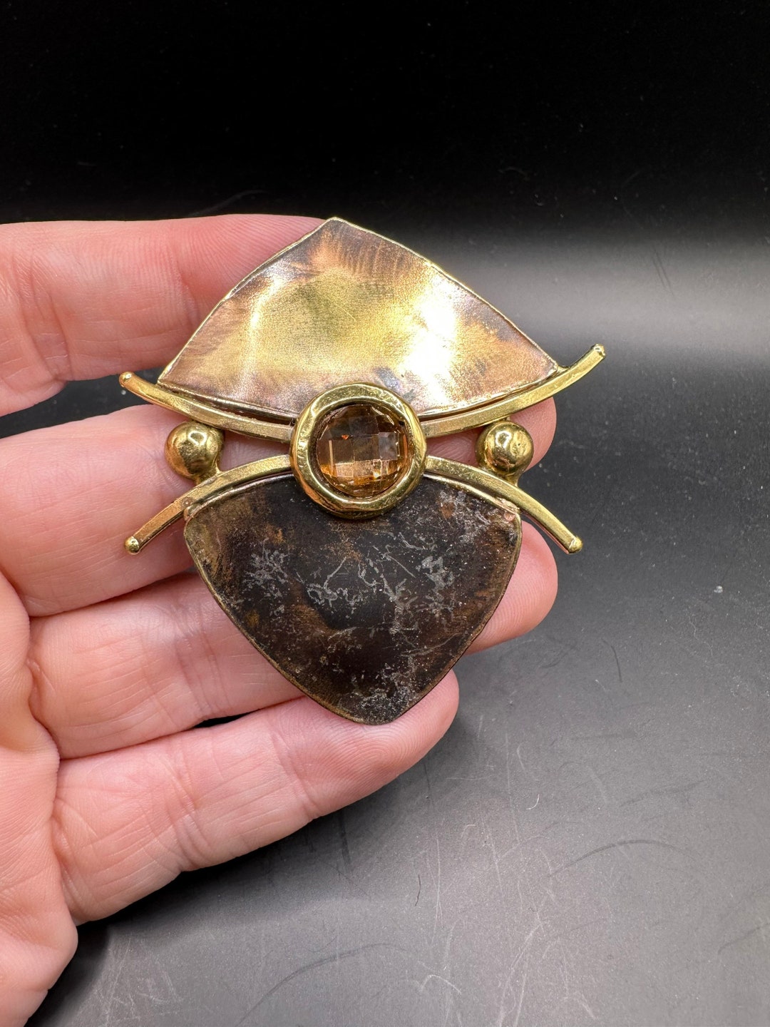 Vintage Modern Abstract 1980’s Shawl Pin - Etsy