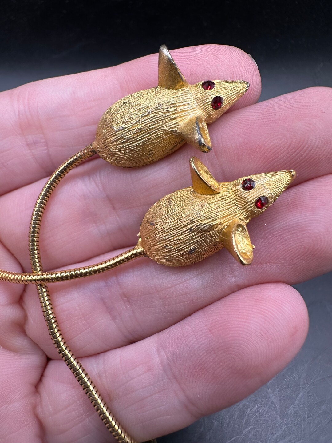 Vintage Mice Pins With Flexible Tails - Etsy