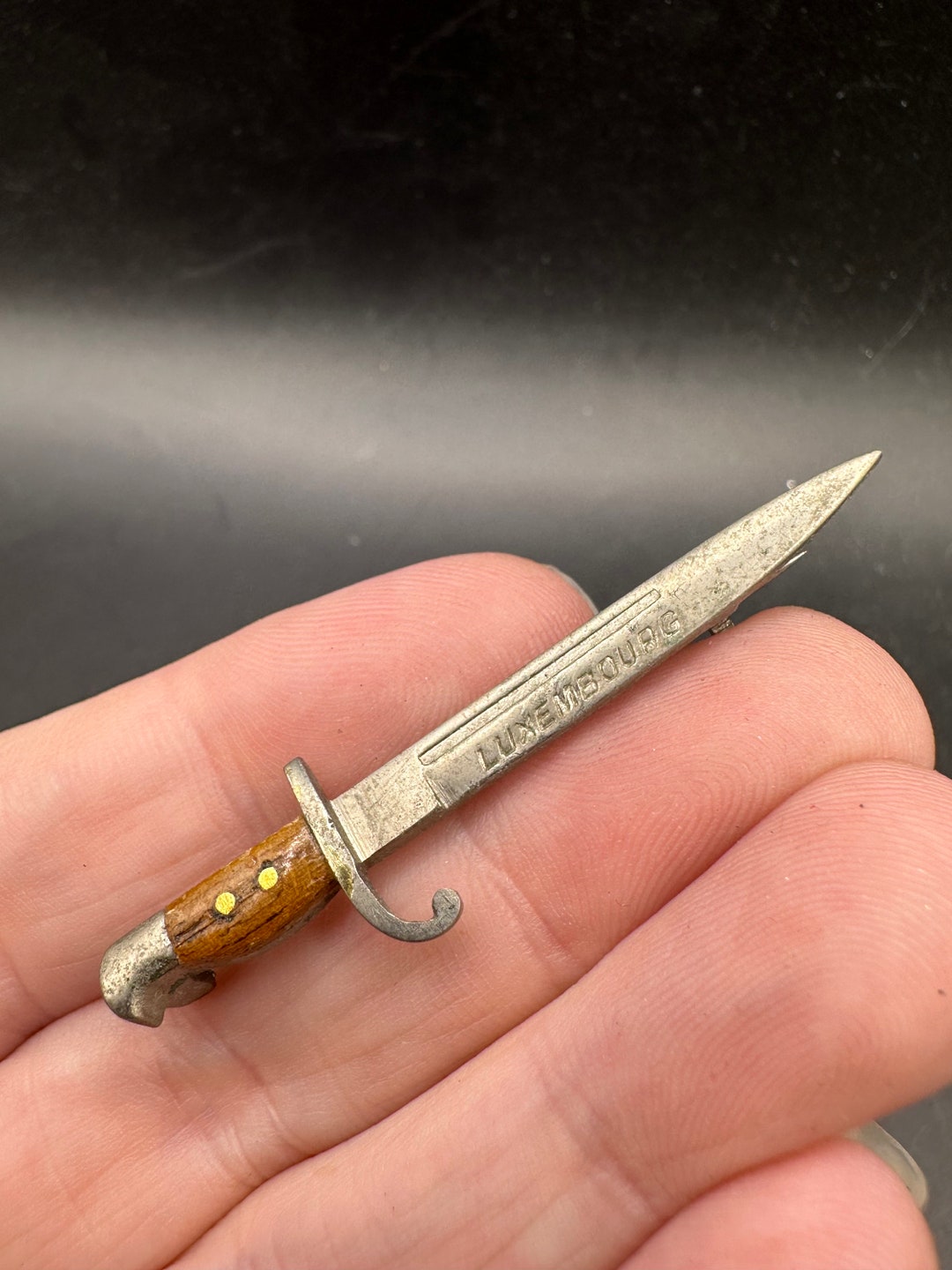 Vintage WWI Luxembourg Miniature Bayonet Pin - Etsy