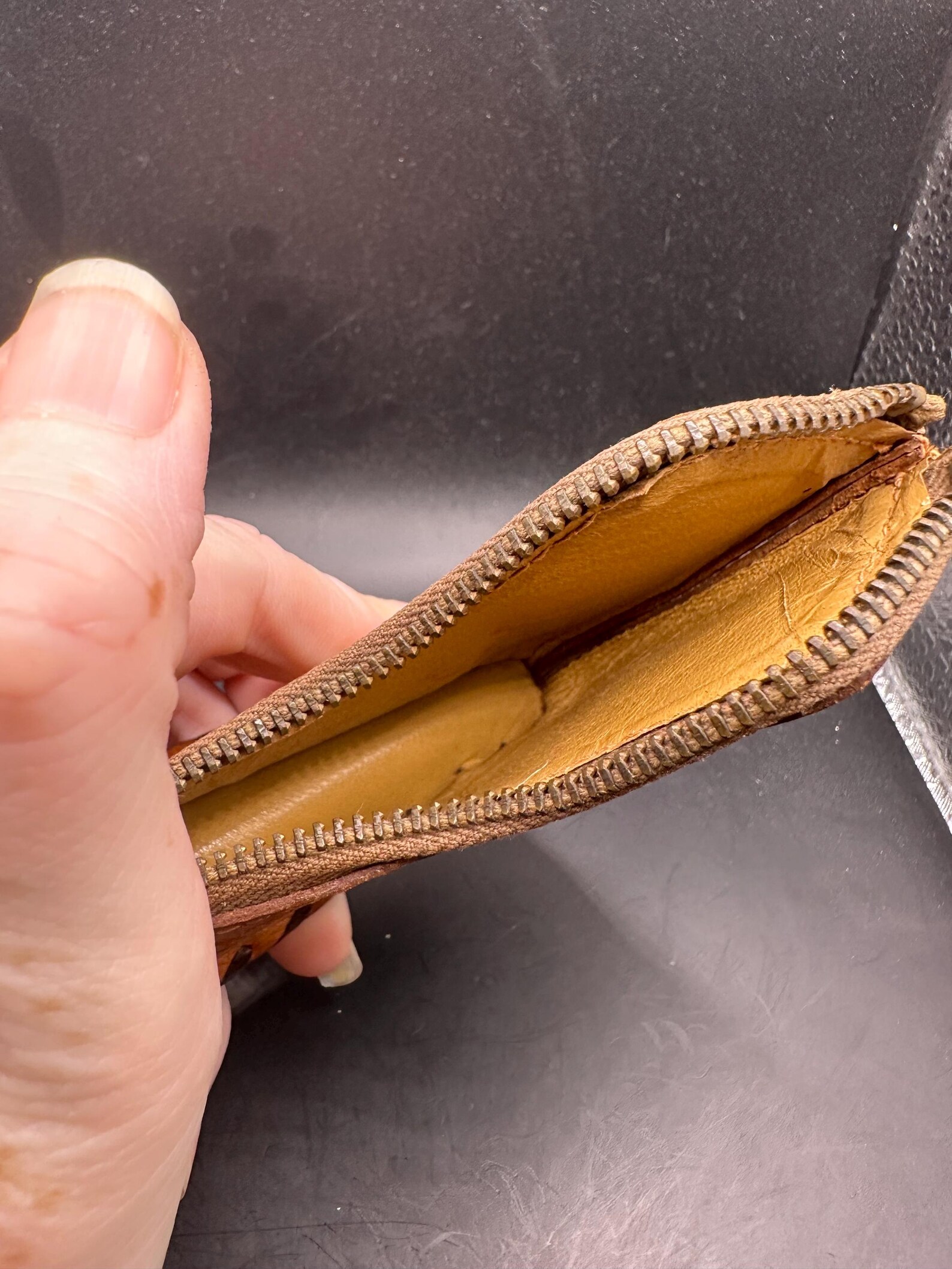 Vintage Leather Boot Coin Purse, Hand Tooled With Brass Zipper, Mexico ...