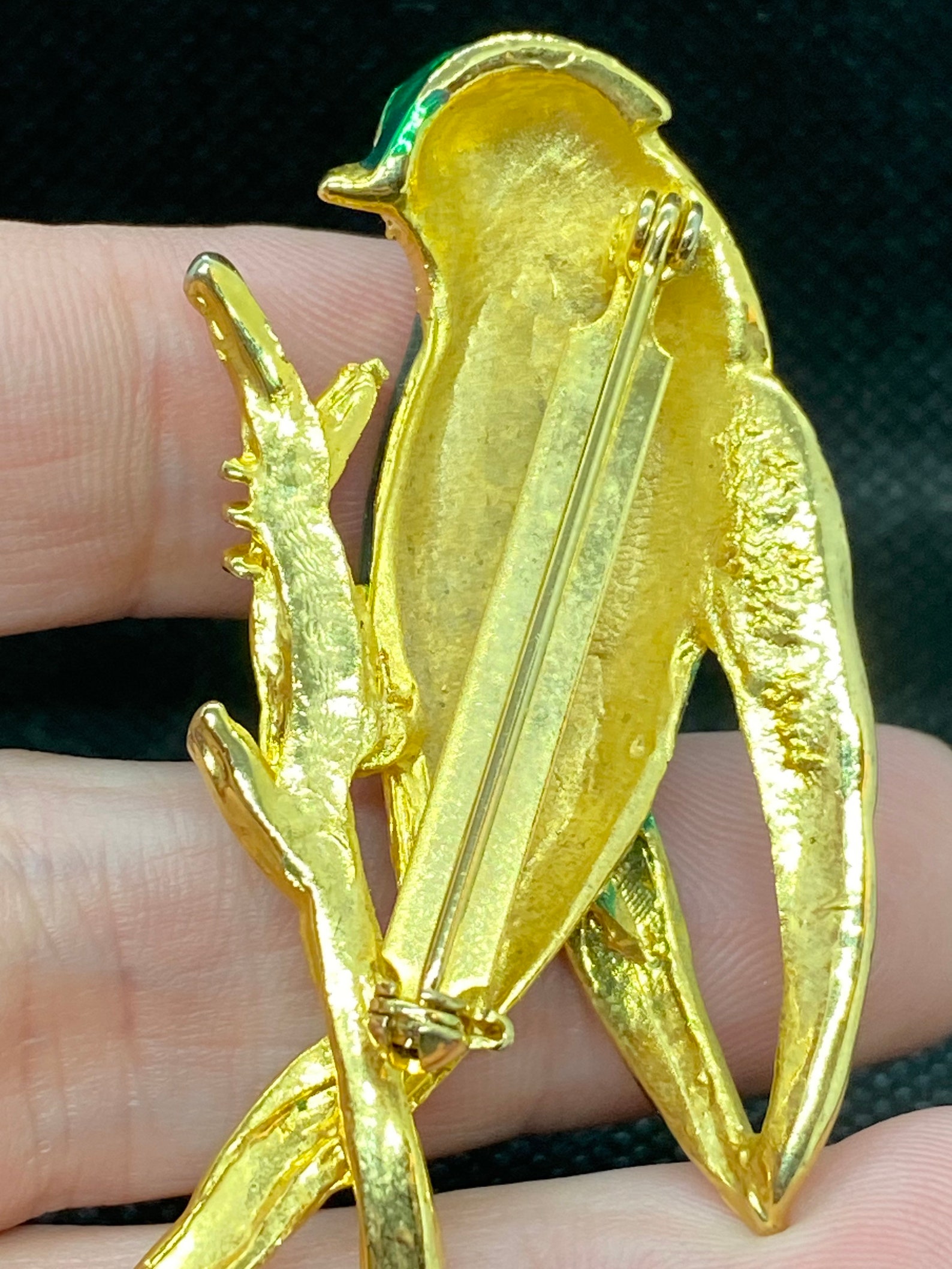 Vintage Bird Starling Robin Swallow Pin in Enamel | Etsy