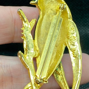 Vintage Bird Starling Robin Swallow Pin in Enamel - Etsy