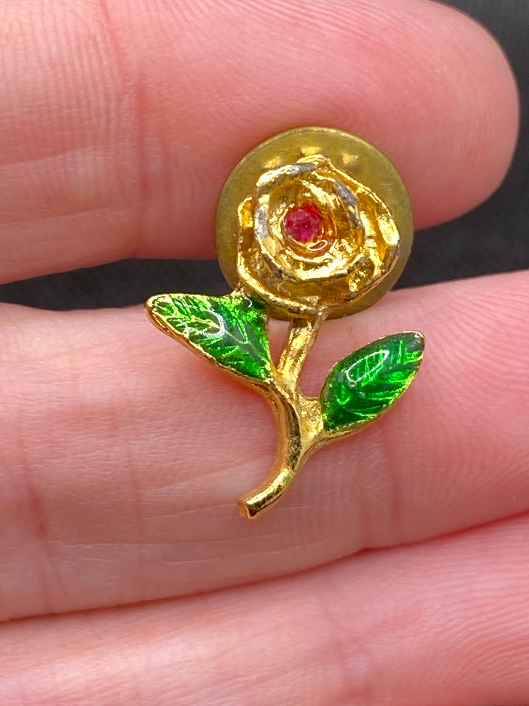 Vintage Rose Flower Tiny Pin - Etsy