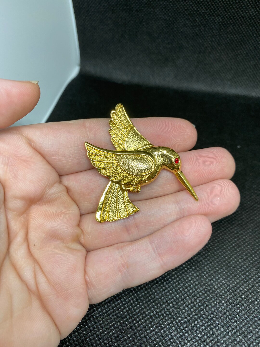 Vintage Hummingbird Pin - Etsy