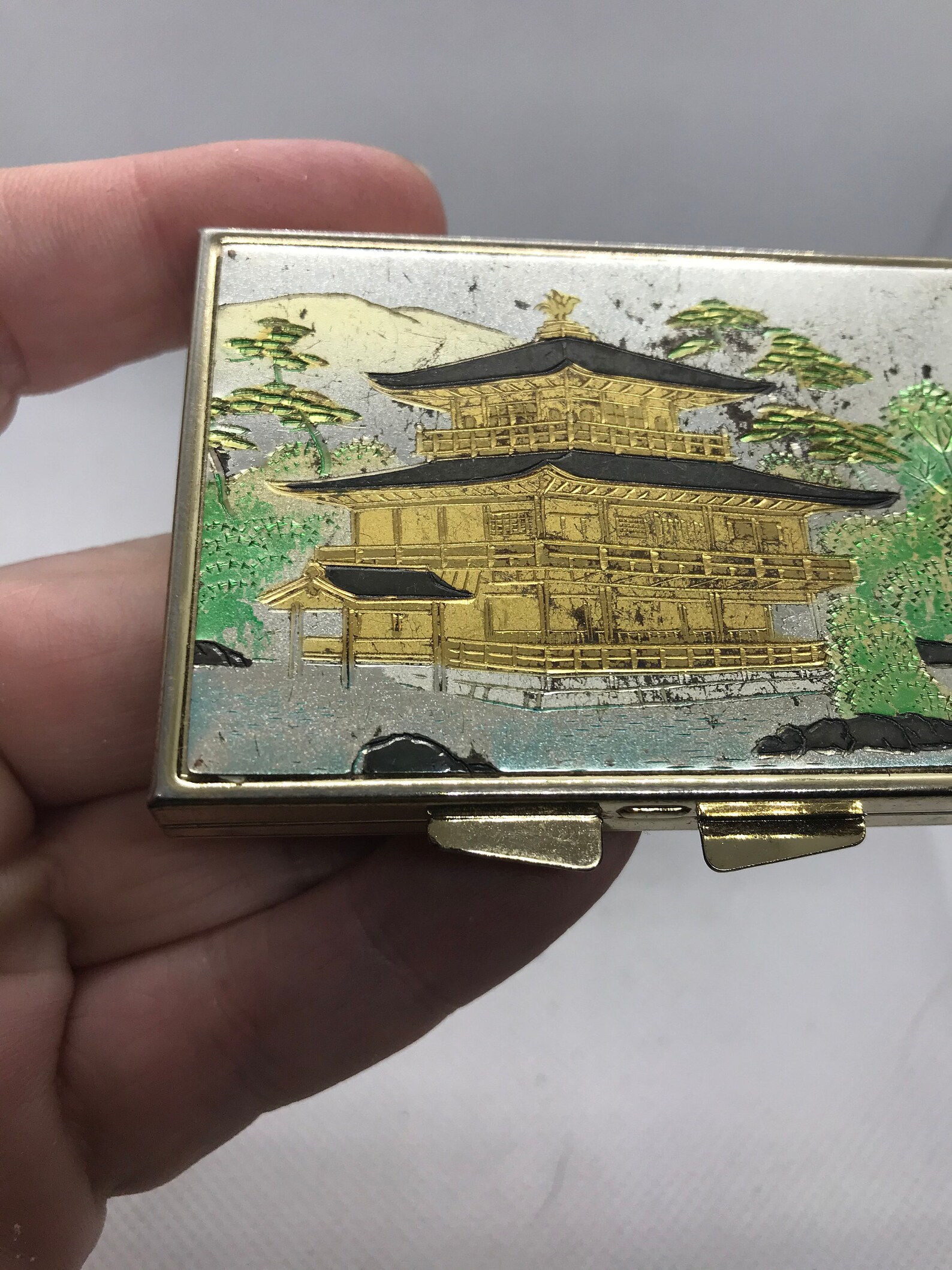 Vintage Compact Travel Compact Japanese Pagoda - Etsy