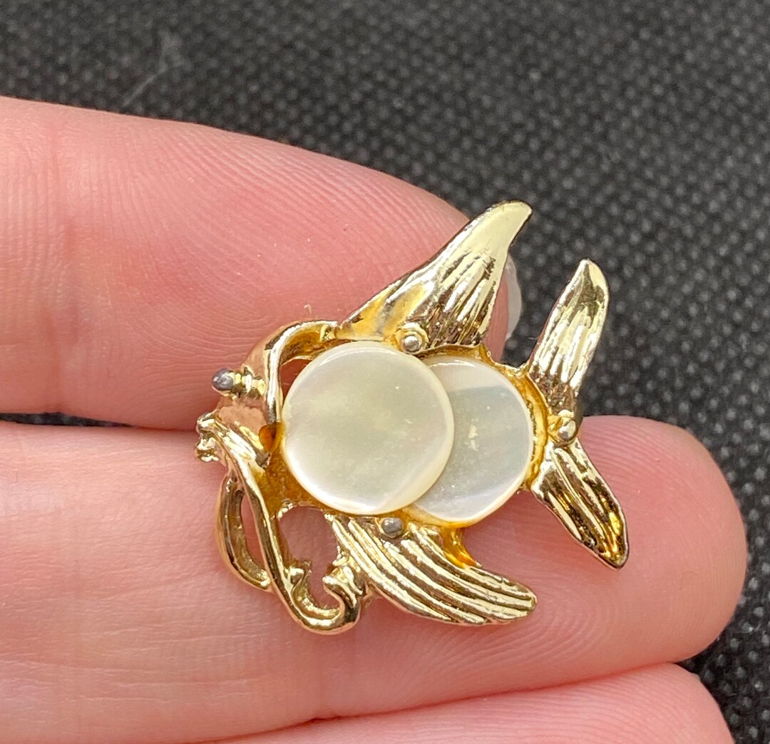 Vintage Mid Century Angel Fish Fighting Fish Pin - Etsy