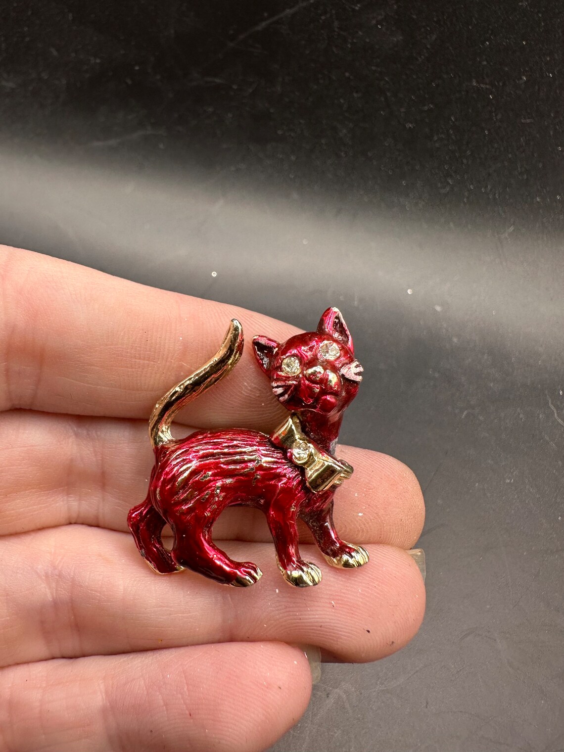 Vintage Cat Pin With Moving Head - Etsy