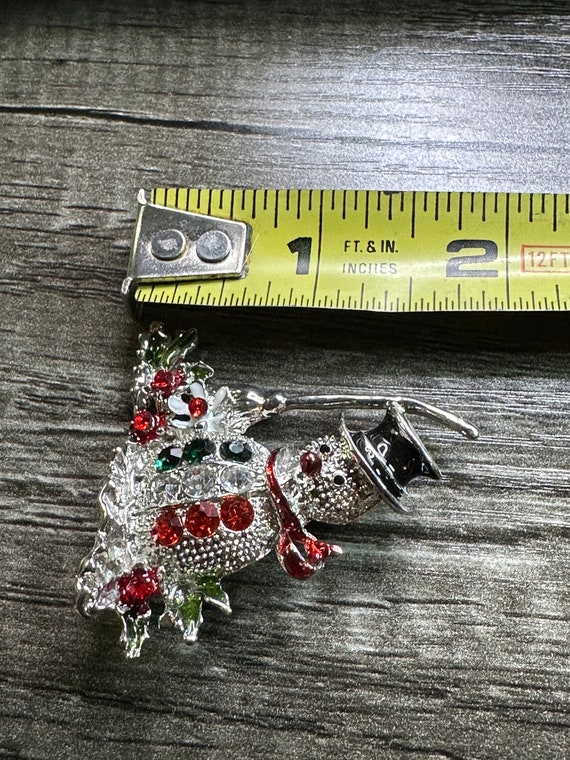 Vintage Frosty the Snowman Christmas Pin - Gem