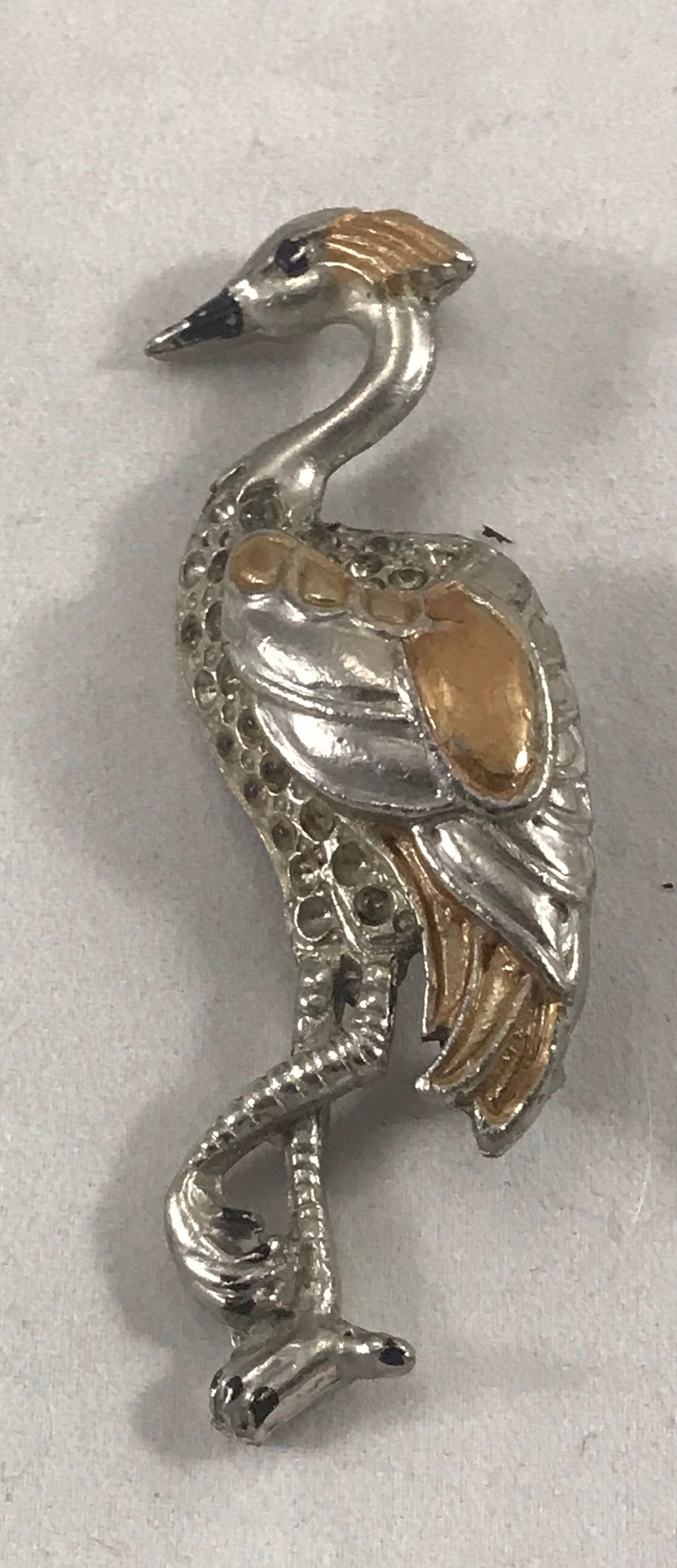 Vintage Crane Pin - Etsy