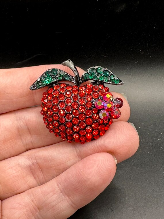 Vintage Fruit Pin. Apple, Cherry. Anniversary, Mom, B… - Gem