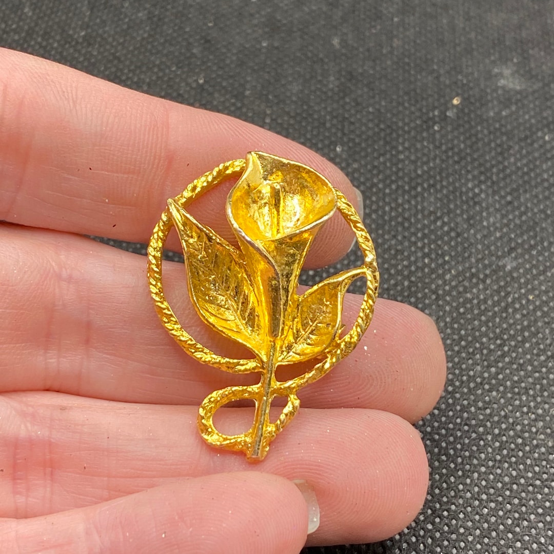 Vintage Flower Orchid Pin - Etsy