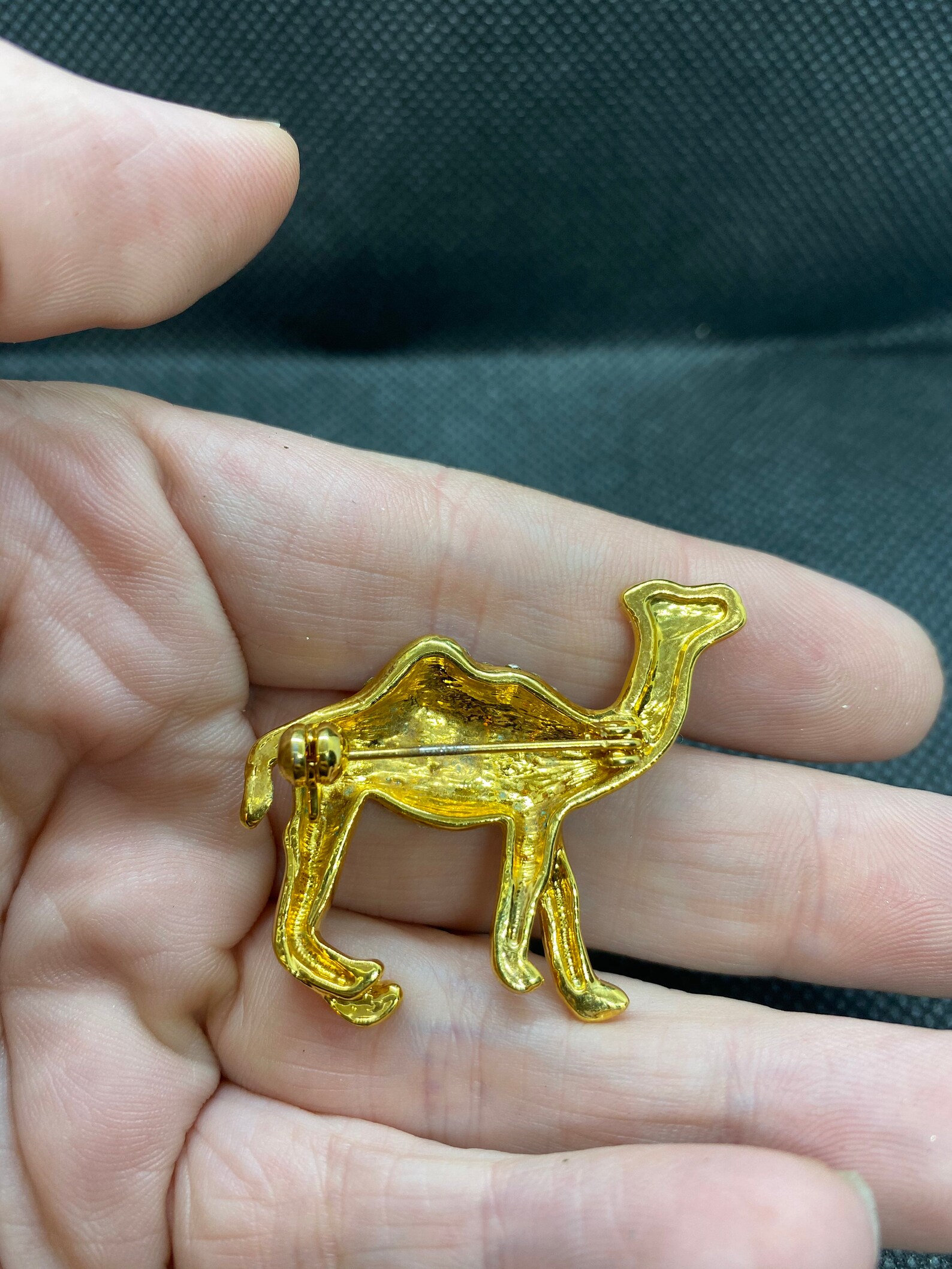 Vintage Egyptian Rhinestone Camel Pin | Etsy
