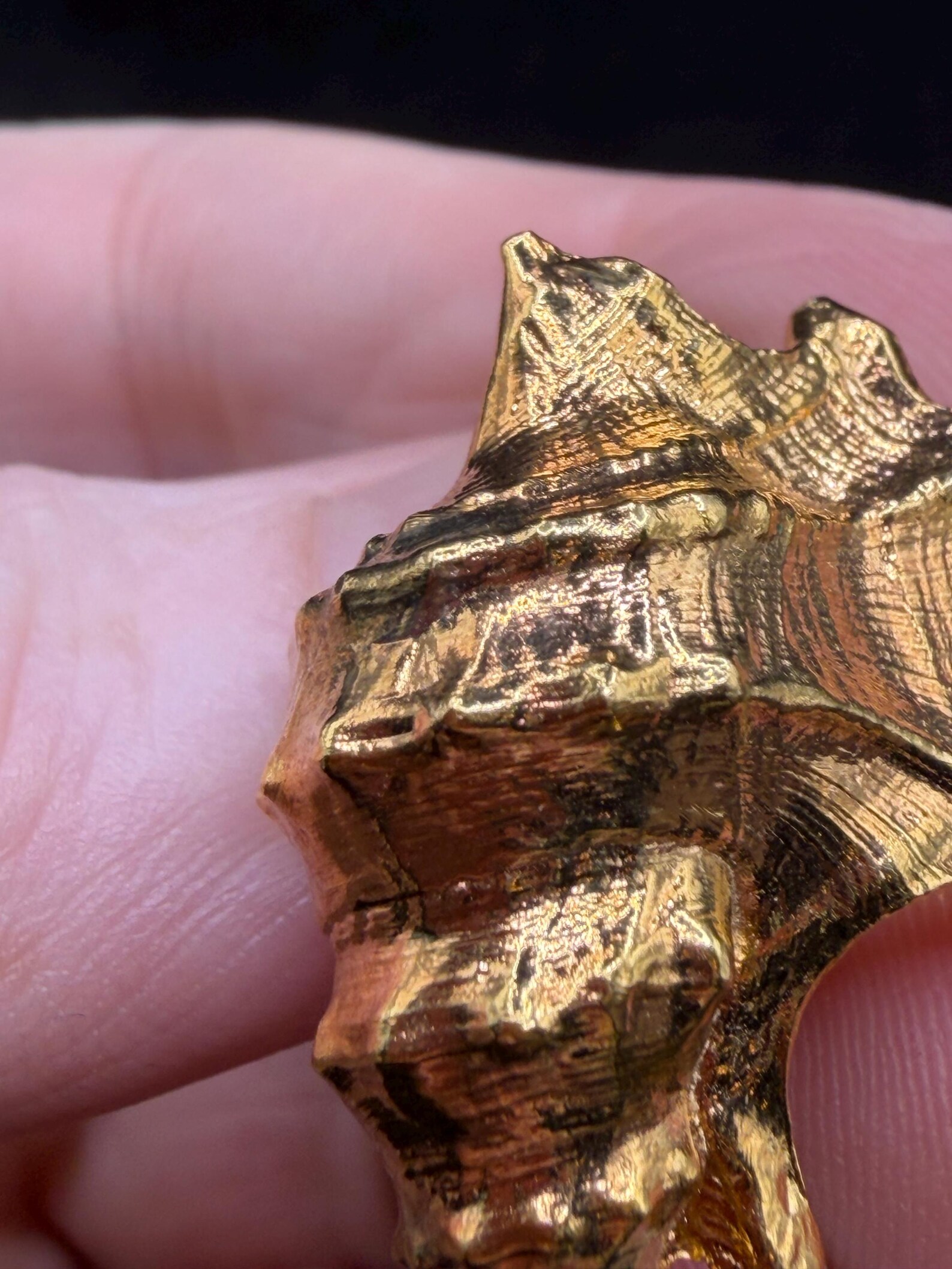 Vintage Gold Tone Metal Conch Sea Shell Brooch - Etsy