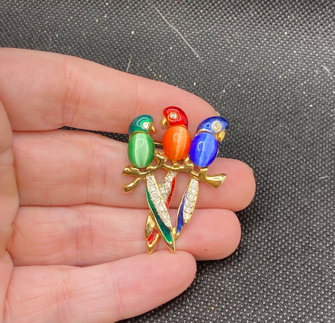 Vintage Birds On A Wire Jelly Belly Pin Etsy