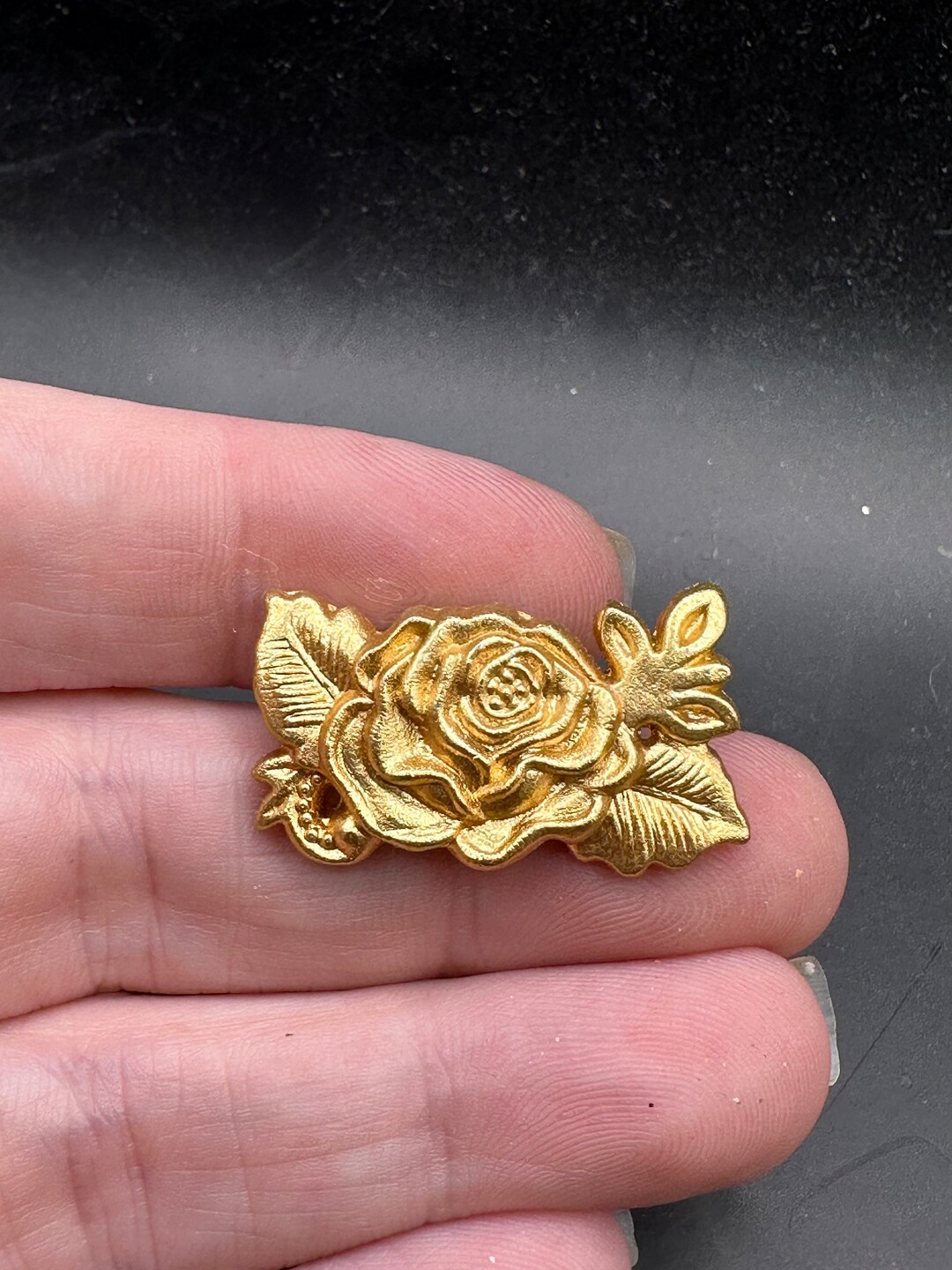 Vintage Rose Flower Pin - Etsy