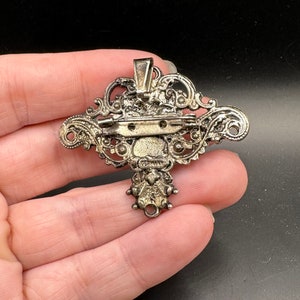Vintage Renaissance Royal Style Rhinestone Pin or Pendant Made in ...