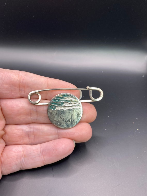 Vintage style safety pin - Gem