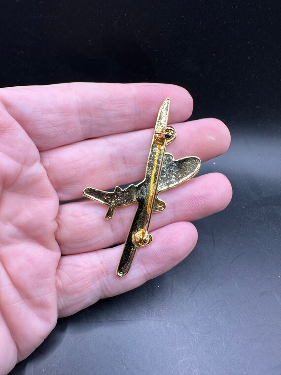 Vintage Airplane Plane Pin - Gem