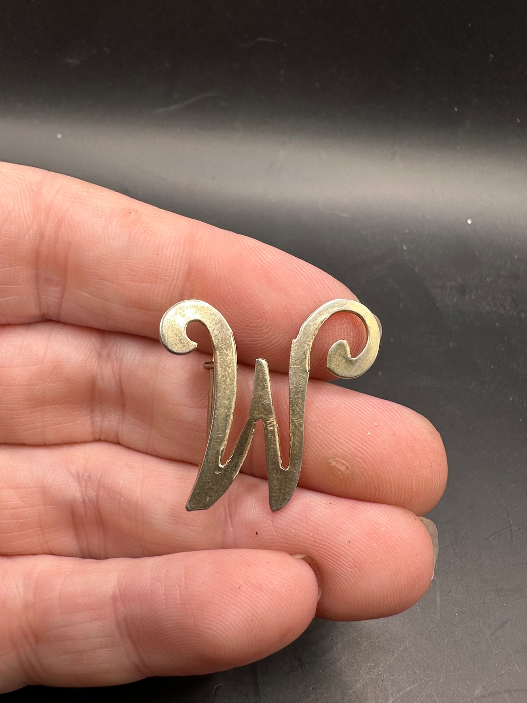 Vintage Letter W Initial Pin - Etsy