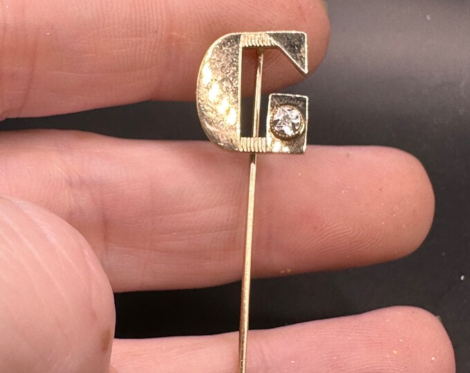 Vintage Letter G Initial Stick Pin - Etsy