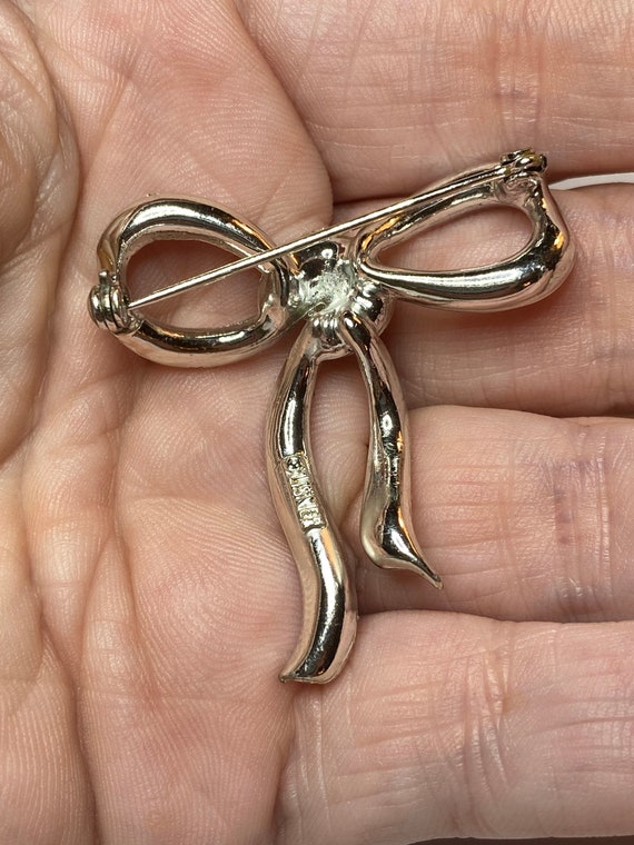 Vintage Art Deco Style Bow pin with Rhinestones by Li… - Gem
