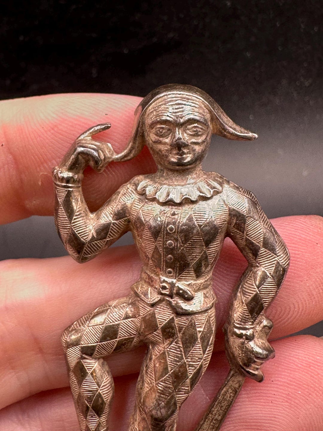 Vintage Dancing Jester Victorian French Court HARLEQUIN Style Pin - Etsy