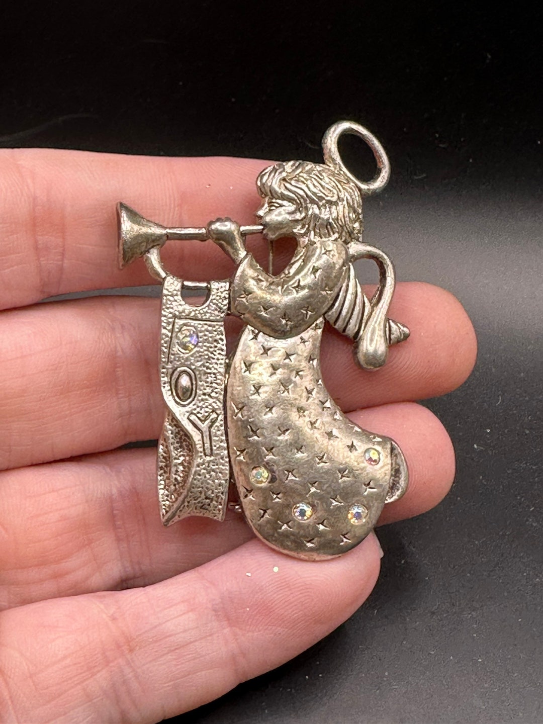 Vintage Angel Joy Pin - Etsy