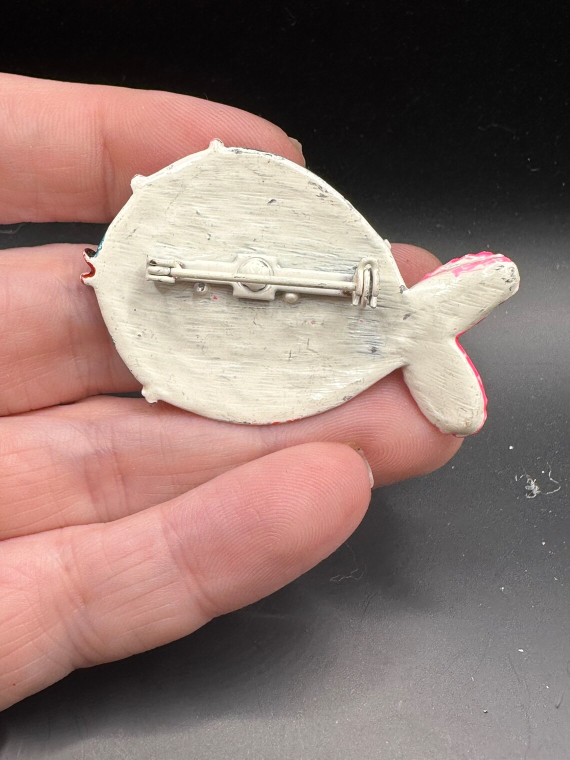 Vintage Enamel Fish Pin - Etsy