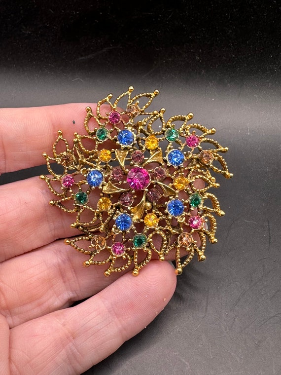 rhinestone starburst pin - Gem