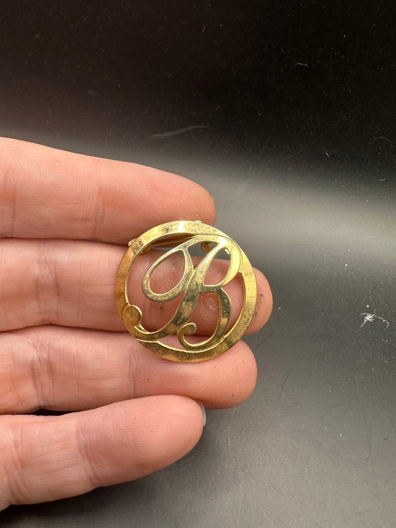 Vintage Letter B Initial Pin - Etsy
