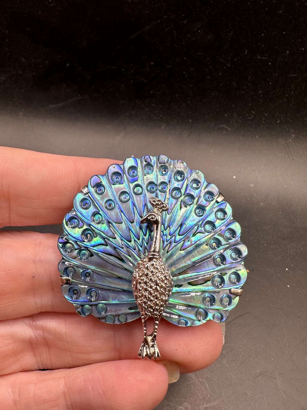 Vintage Peacock Pin - Etsy