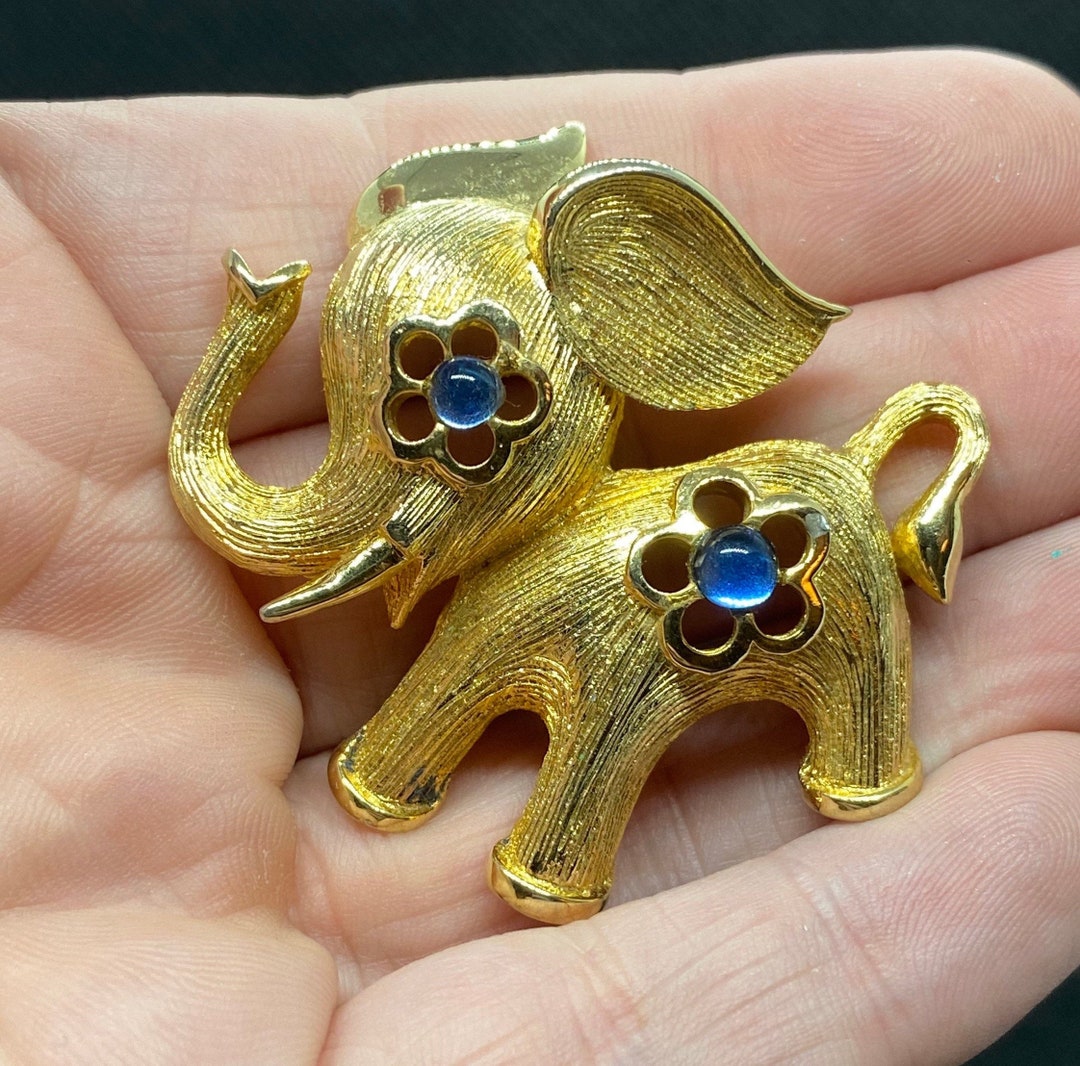 Vintage Elephant Pin - Etsy