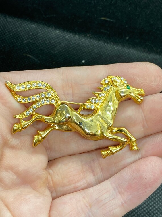 Vintage rhinestone horse - Gem