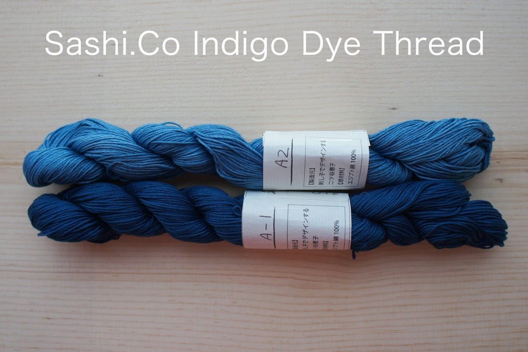 Indigo Dye Sashiko Thread | Hand-dyed 145 Meter Skein for Sashiko ...