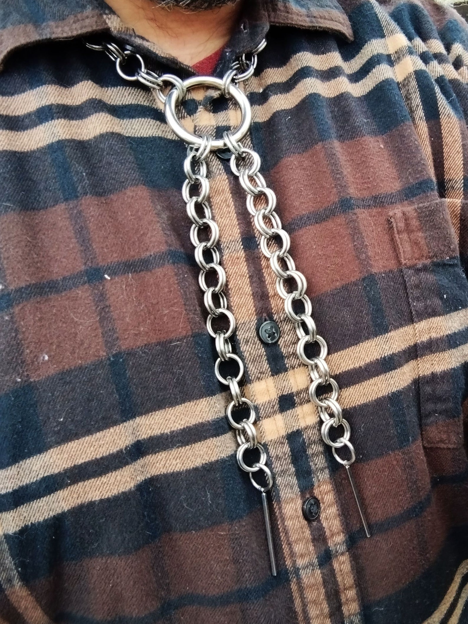 Steel Chain Bolo Tie - Etsy