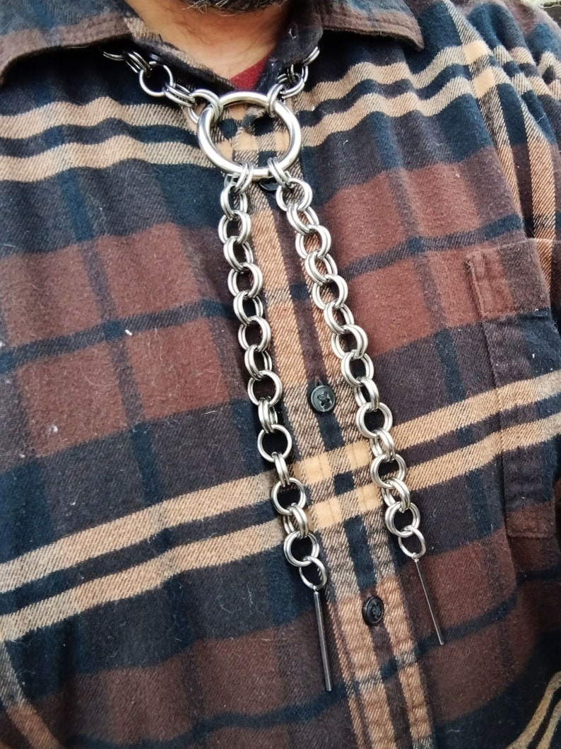 Steel Chain Bolo Tie - Etsy