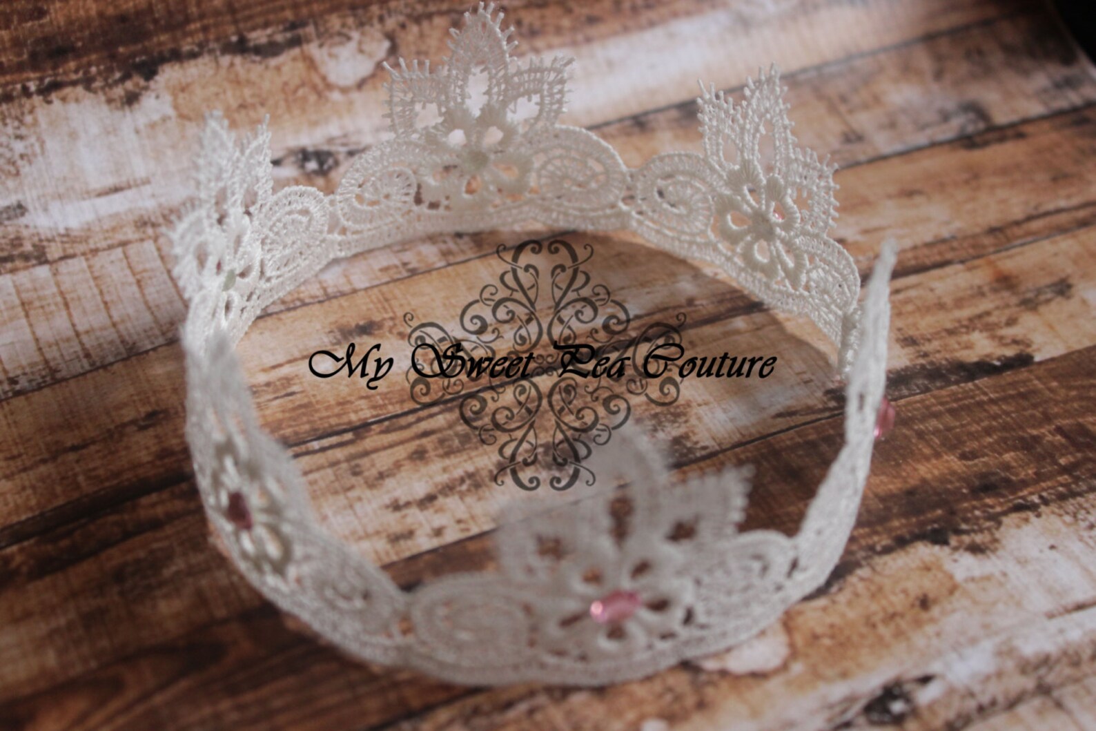 Princess Lace Crown: Newborn Photo Prop Newborn Crown White - Etsy