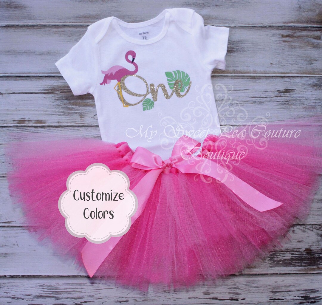 Flamingo First Birthday Tutu Outfit: Cake Smash, Luau, Fiesta Themed ...