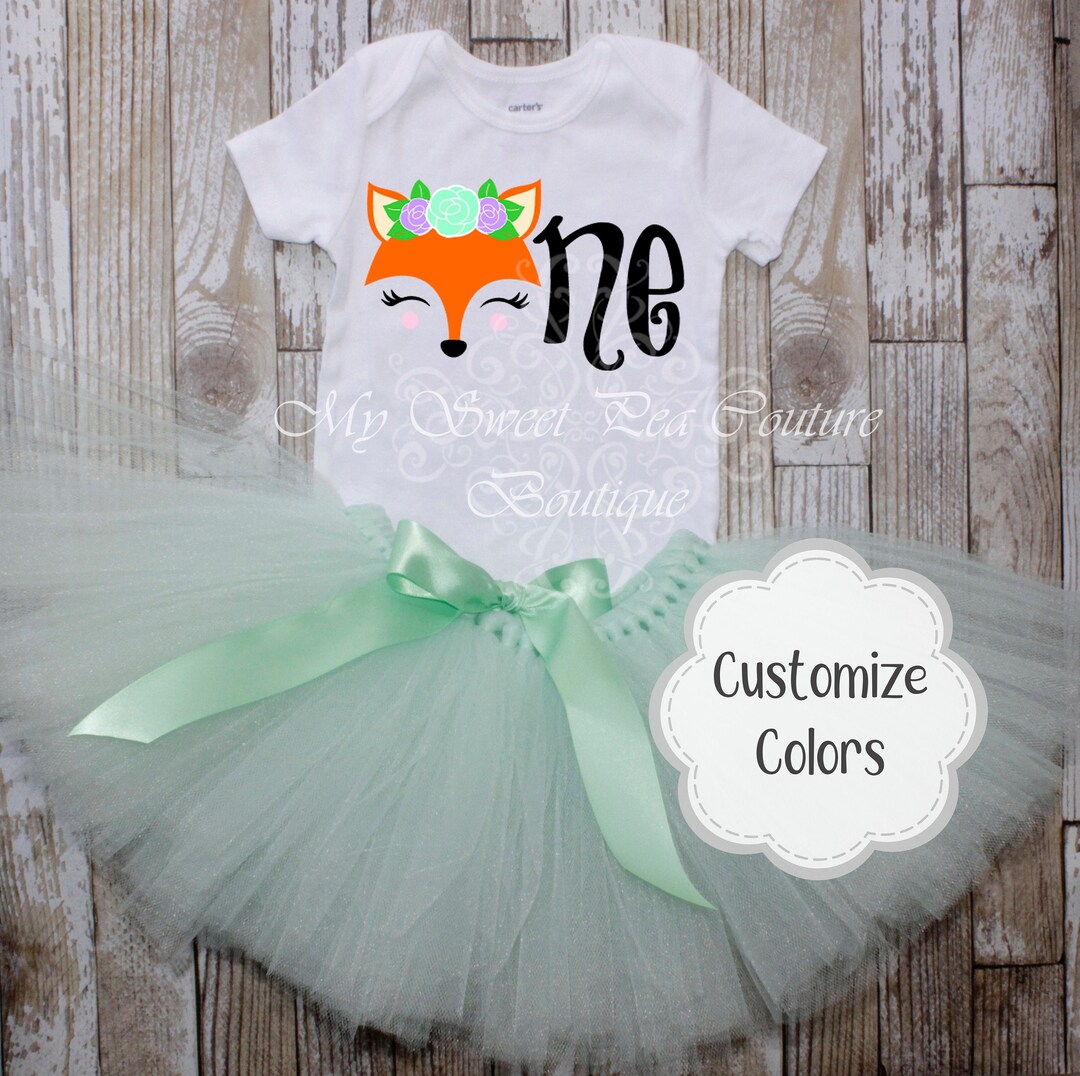 Wild One Fox First Birthday Tutu Outfit Cake Smash Outfit 1st Birthday ...