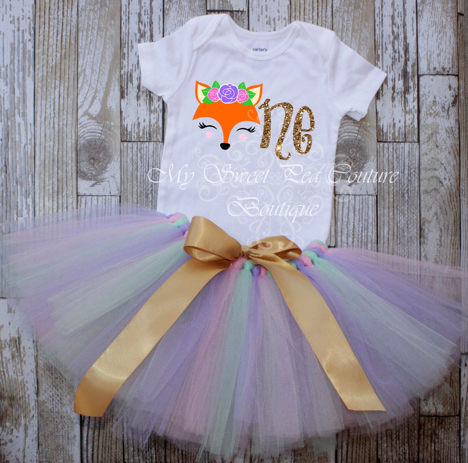 Wild One Fox First Birthday Tutu Outfit Cake Smash Outfit 1st | Etsy
