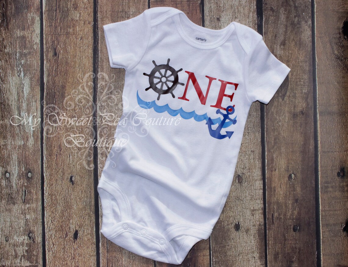 Nautical Birthday Shirt Nautical First Birthday Outfit 1st | Etsy