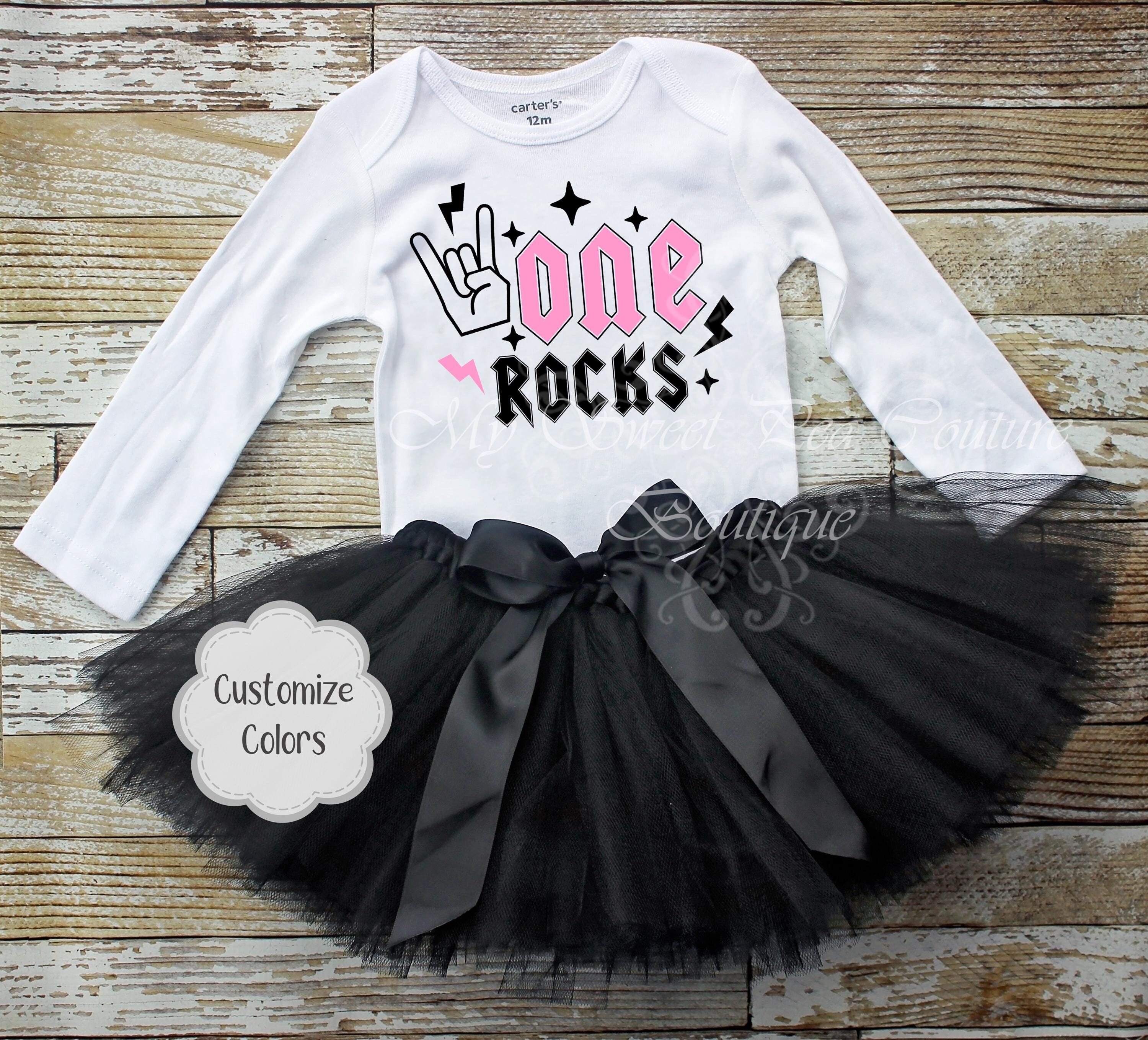 Rock Star Birthday Outfit: Heavy Metal One Rocks Shirt for Bad to the ...