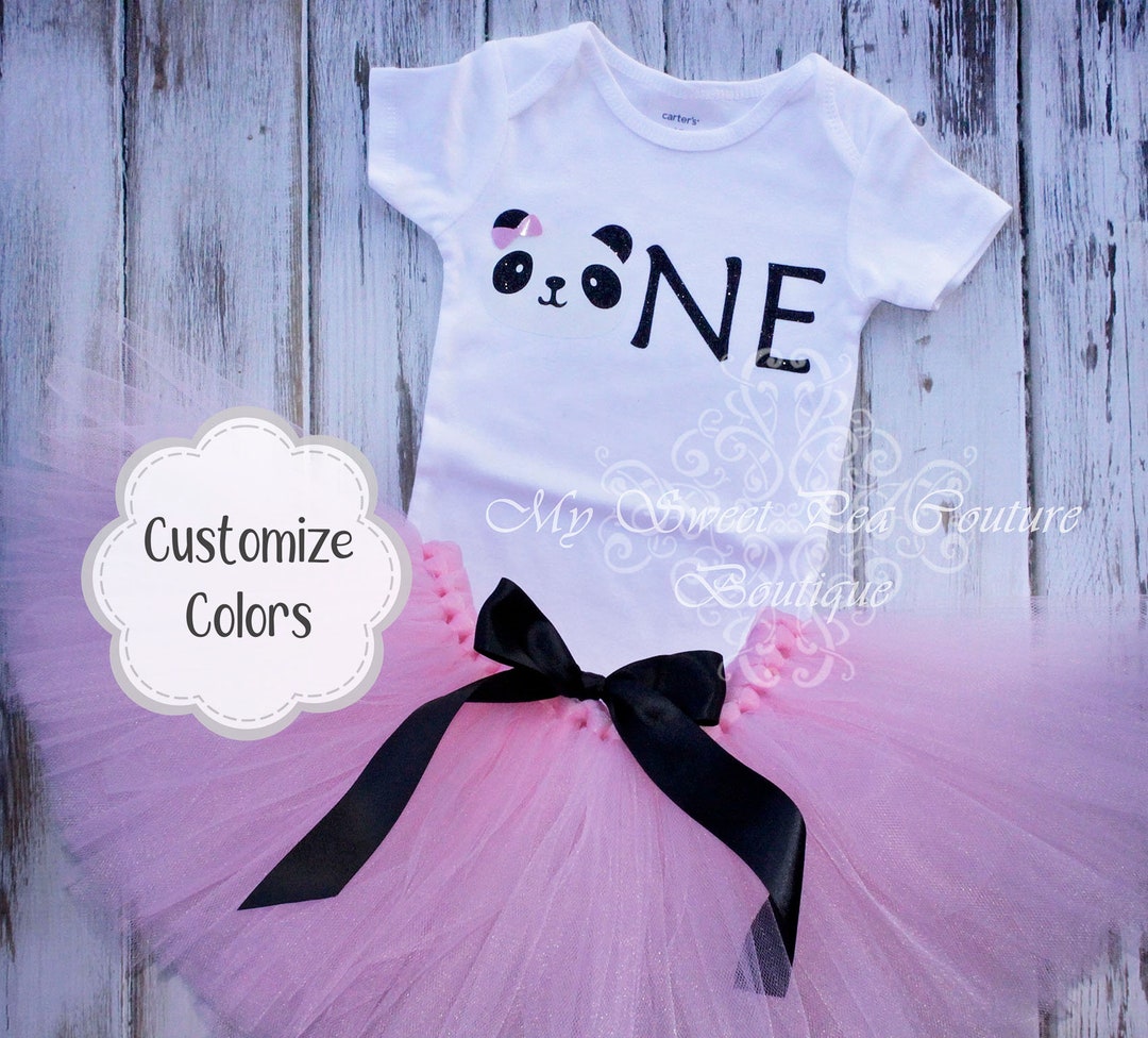 Panda First Birthday Outfit Tutu Outfit Cake Smash Outfit - Etsy