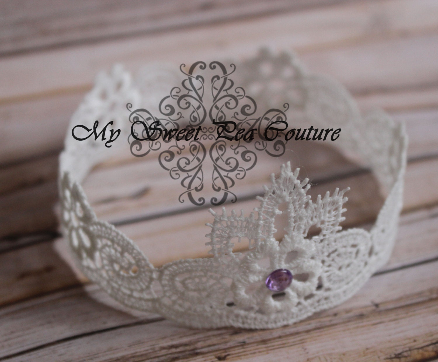 Bohemian Princess Lace Crown: Newborn Photo Prop Newborn Crown - Etsy