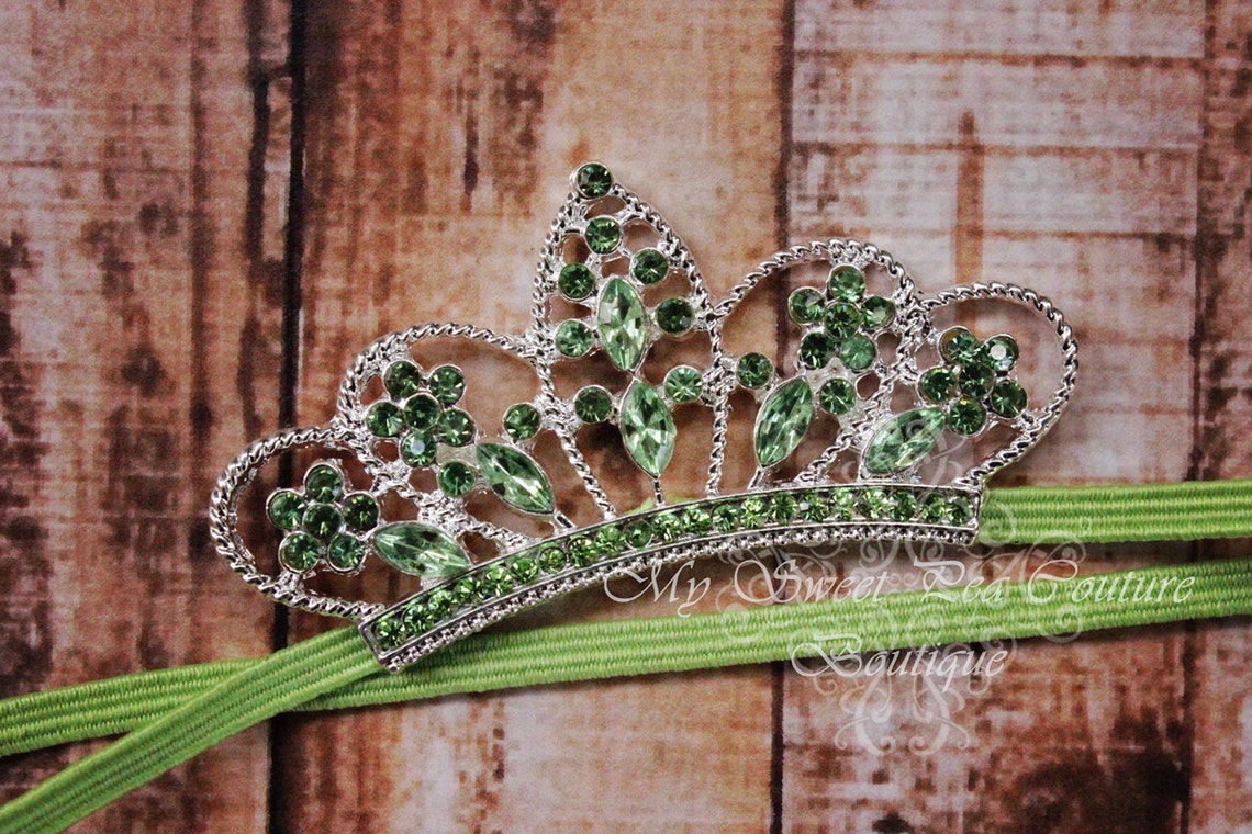 Peridot Rhinestone Tiara August Birthstone Mini Tiara Mini - Etsy
